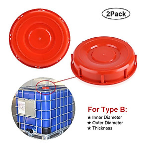 2Pcs IBC Tank Lid, Plastic IBC Tote Cover, IBC Water Tank Cover, IBC Tote Lid Cover for Chemical, Medicine, Food, etc
