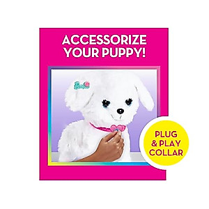 Barbie Walking 10-inch Puppy with Glittering Eyes and Unicorn Hat, Barks and Walks, Kids Toys for Ages 3 Up by Just Play