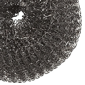 Heavy-Duty Stainless Steel Wool Barbecue Grill Cleaning Scrubber Pads, Replacement Steel Wool Brush Head, 2 Pack