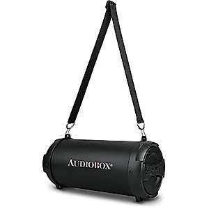Audiobox Subzooka Boombox Portable Bluetooth Speaker Deep Bass with Radio, FM, USB, AUX, 3" Woofers (Black)