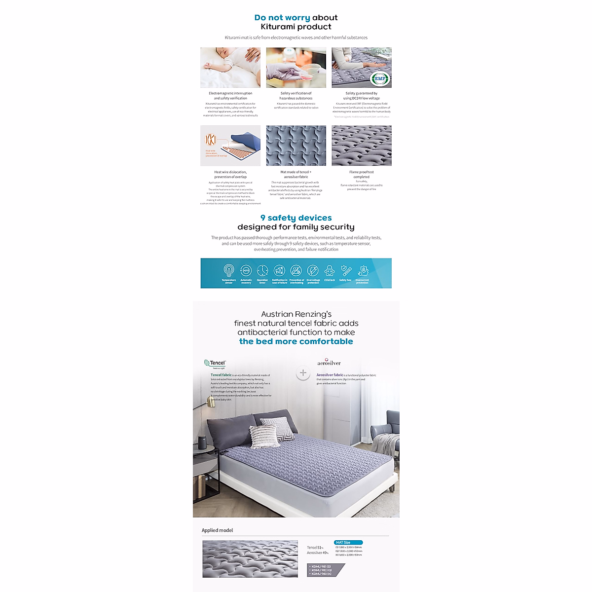 Kiturami Carbone Matt KDMU-981,982,983 (Queen)