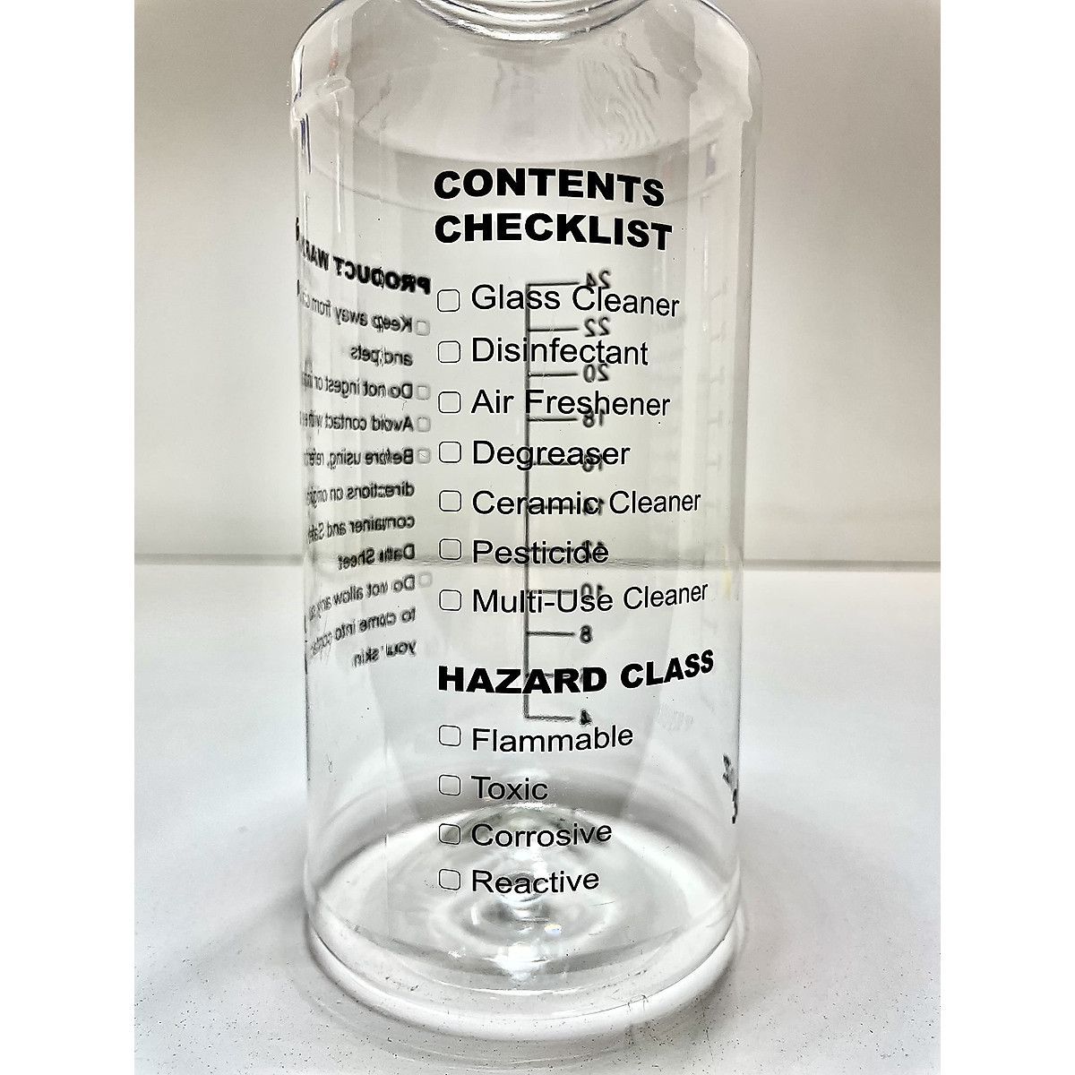 3 Pack Empty Spray Bottles, Spray Bottles for Cleaning Solutions, All - Purpose with Clear Finish, Pressurized Sprayer, Adjustable Nozzle, Printed Measurements and Checkbox (32 Ounce)