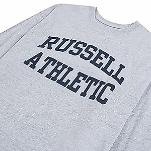 Russell Athletic Big and Tall Long Sleeve T Shirts – 2 Pack Mens Cotton Shirt Black/Heather Grey