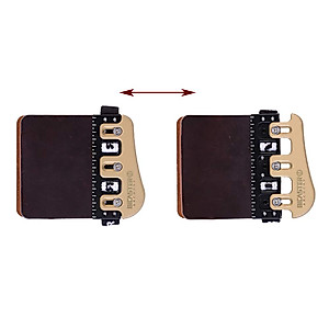 BICASTER Barebow Finger Tabs Cordovan Leather + Brass String Walking Finger Guards - RH (Medium)