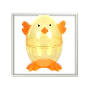 Clear Chick Shaped Easter Eggs 3 Fillable Treat Containers