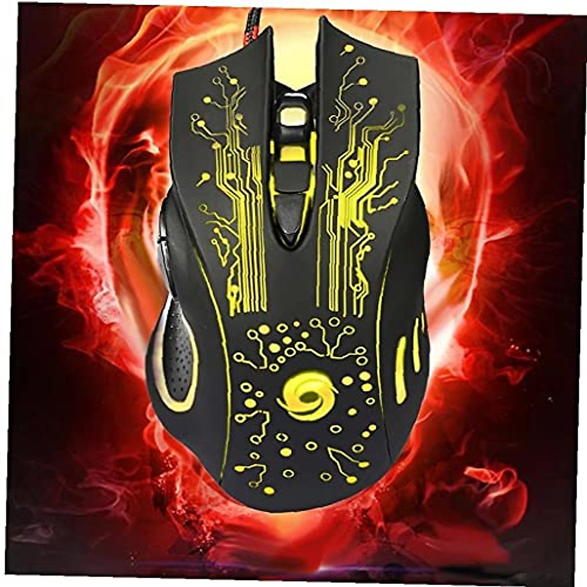 Wired Gaming Mouse Ergonomic Optical RGB Backlit USB Mice 6 Buttons with Scroll Wheel for Computers and Laptops