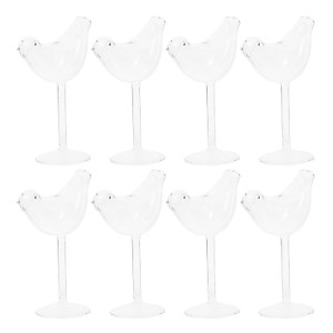 Wine Glasses Set of 8, Bird Shape Wine Glasses Cocktail Glass, Bird Martini Glasses for Holidays Anniversary Birthday Wedding Party Celebrations 5 Ounce/150ml