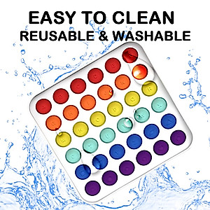 3 Pack Hard Shell Push Pop Push Pops fidgets Packs Squishy`s Sensory Fidget Toys Bubble Fidget,Pop Sound,Fidget Poppers Anxiety Stress Reliever,BPA-Free Popping Bubble Toys,Circle,Square,Heart