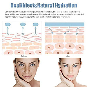 Facial Steamer,Nano Ionic Face Steamer for Home Facial,Face Sauna Spa Sinuses Moisturizing Cleansing Pores for for Women Moisturizing Home SPA