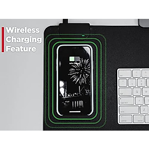 KeySmart TaskPad - Wireless Charging Desk Pad for Computer, Laptop, Phone