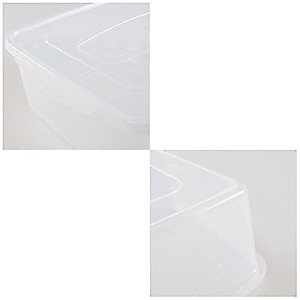 Callyne 2-Pack 16 L Clear Plastic Storage Box, Latch Storage Bin