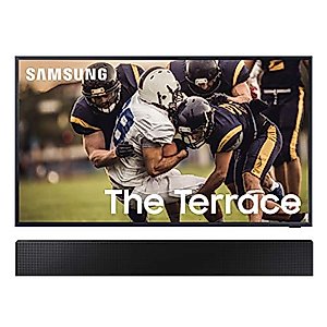 SAMSUNG QN65LST7TA The Terrace 65" Outdoor-Optimized QLED 4K UHD Smart TV with a HW-LST70T 3.0 Channel The Terrace Soundbar with Dolby 5.1 Ch (2020)