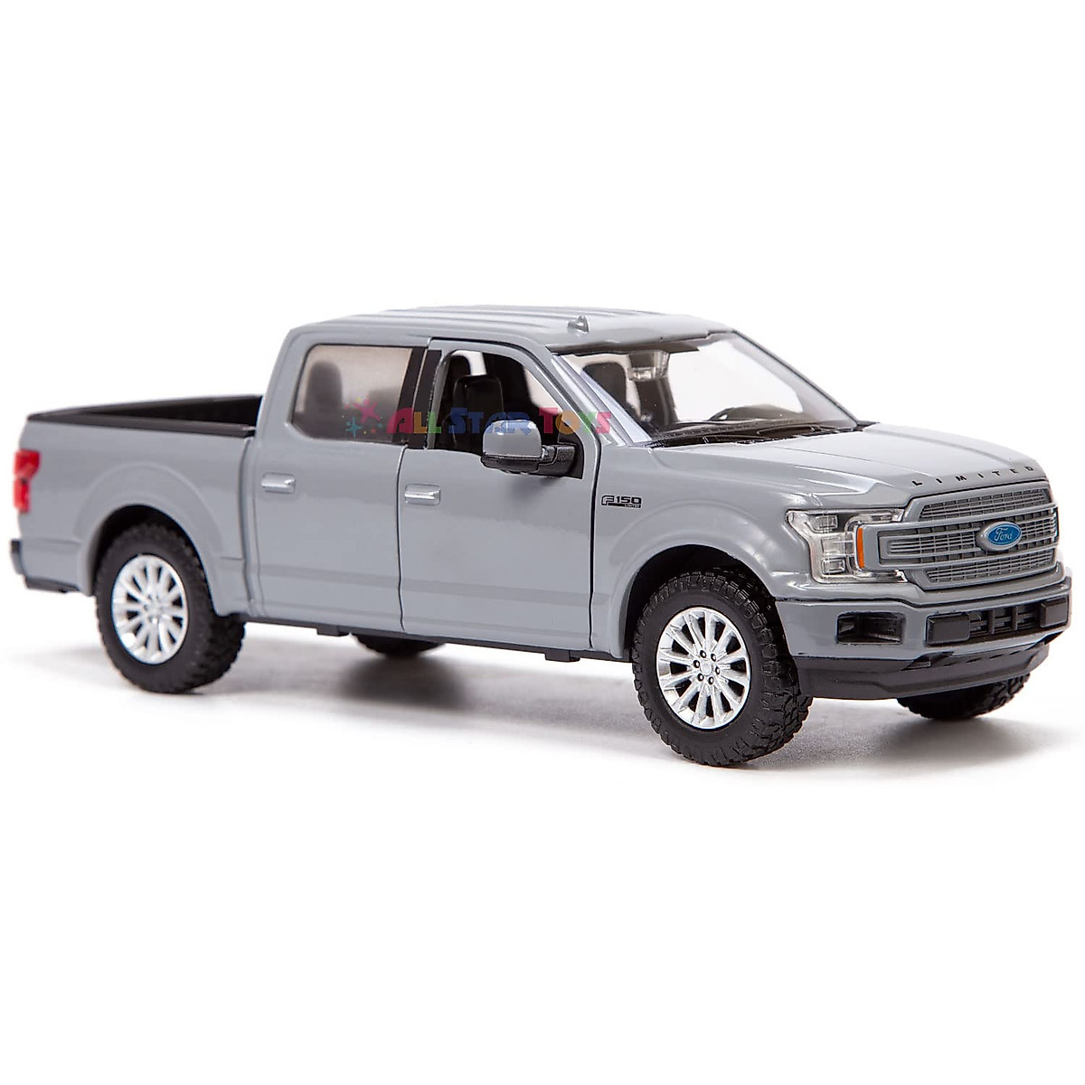 Motormax All Star Toys Exclusive 2019 Ford F-150 Limited Crew Cab Pickup Truck Abyss Gray 1/24 Diecast Model Car 79364 Grey