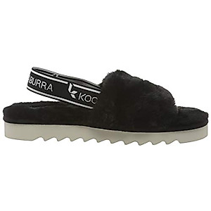 Koolaburra by UGG Unisex-Child K FUZZ'N Sandal, Black, 2 Little Kid