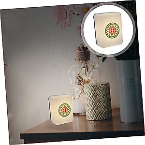 OSALADI 1pc Mahjong Light Lampara De Decorative Night Lights Night Light for Nursery Silicone Night Lamp Cartoon Book Light Night Lamp Mahjong Decorative Lamp