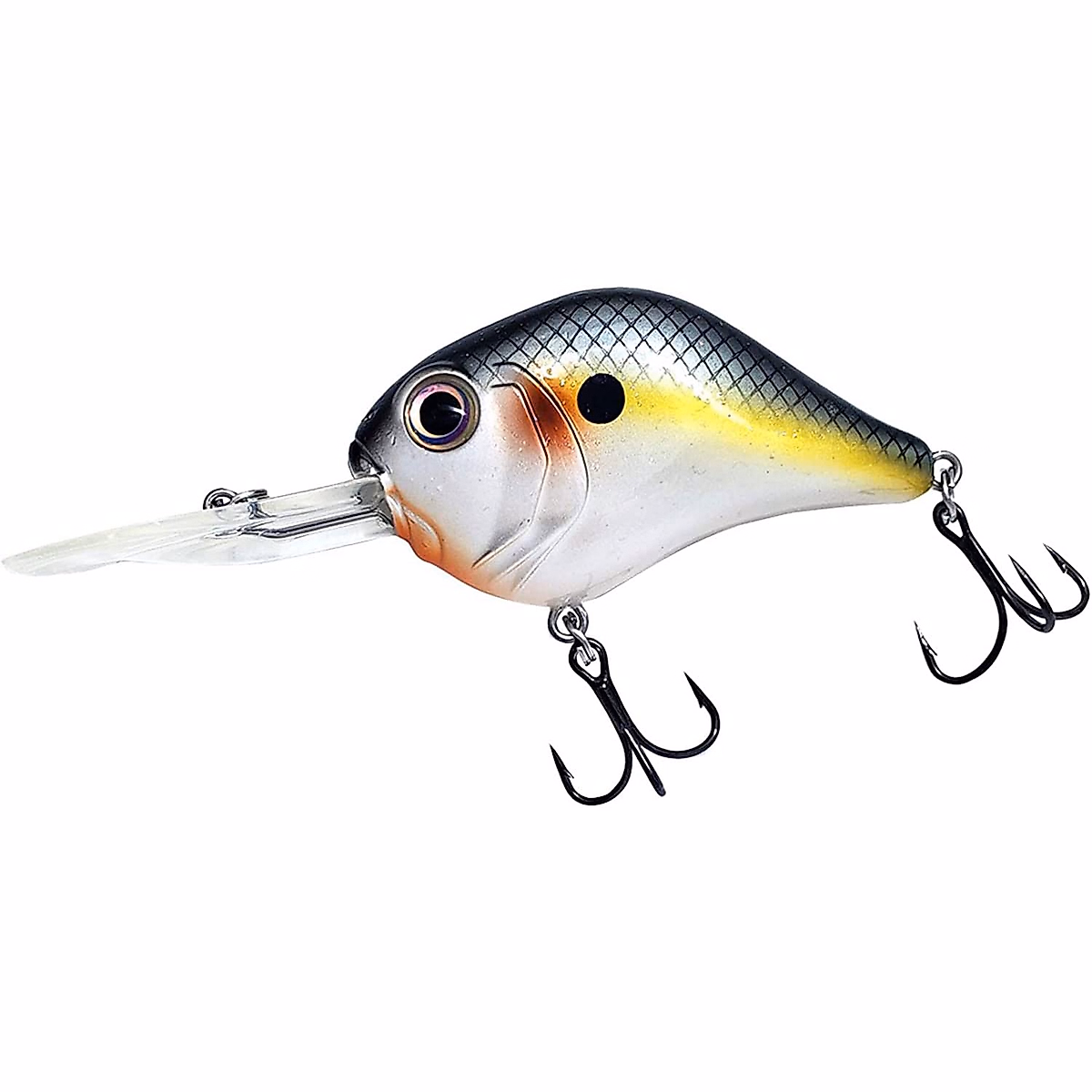 Bill Lewis Lures Lifelike MR-12 Mid-Range MDJ Series 12Ft Floater Diver 3/4 OZ Crankbait Fishing Wobble Lure for Freshwater, Sneaky SHAD