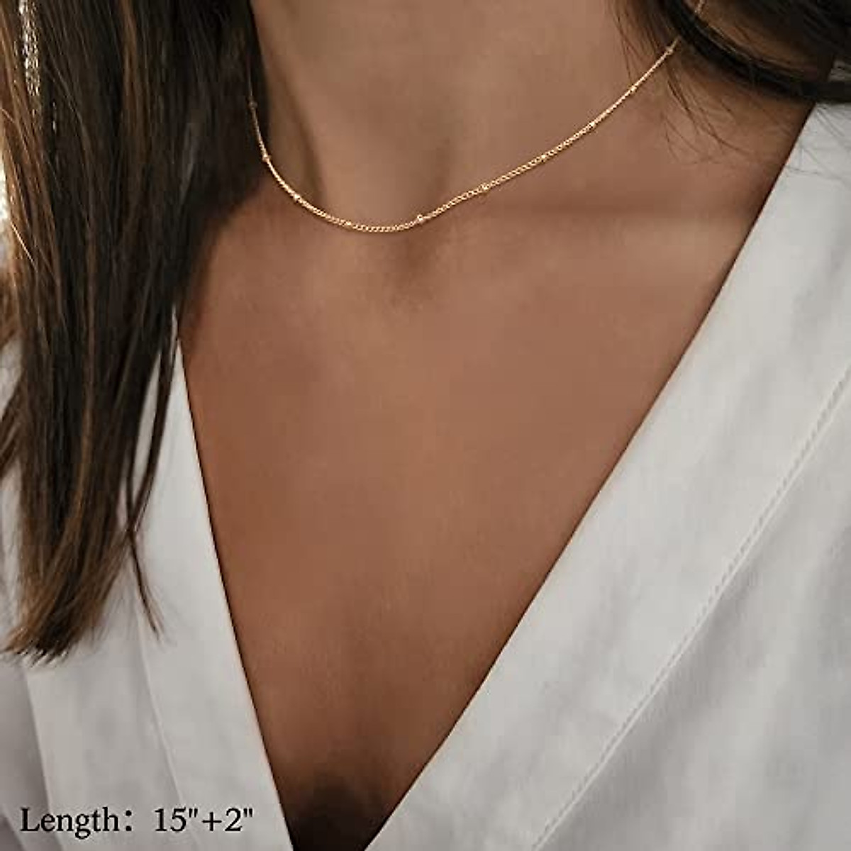 Vjoypro Gold Layered Initial Necklaces for Women, 14K Gold Plated Choker Necklace for Women Coin Pendant Initial A Letter Necklace Dainty Layering Initial Necklaces Jewelry for Women Teen Girls