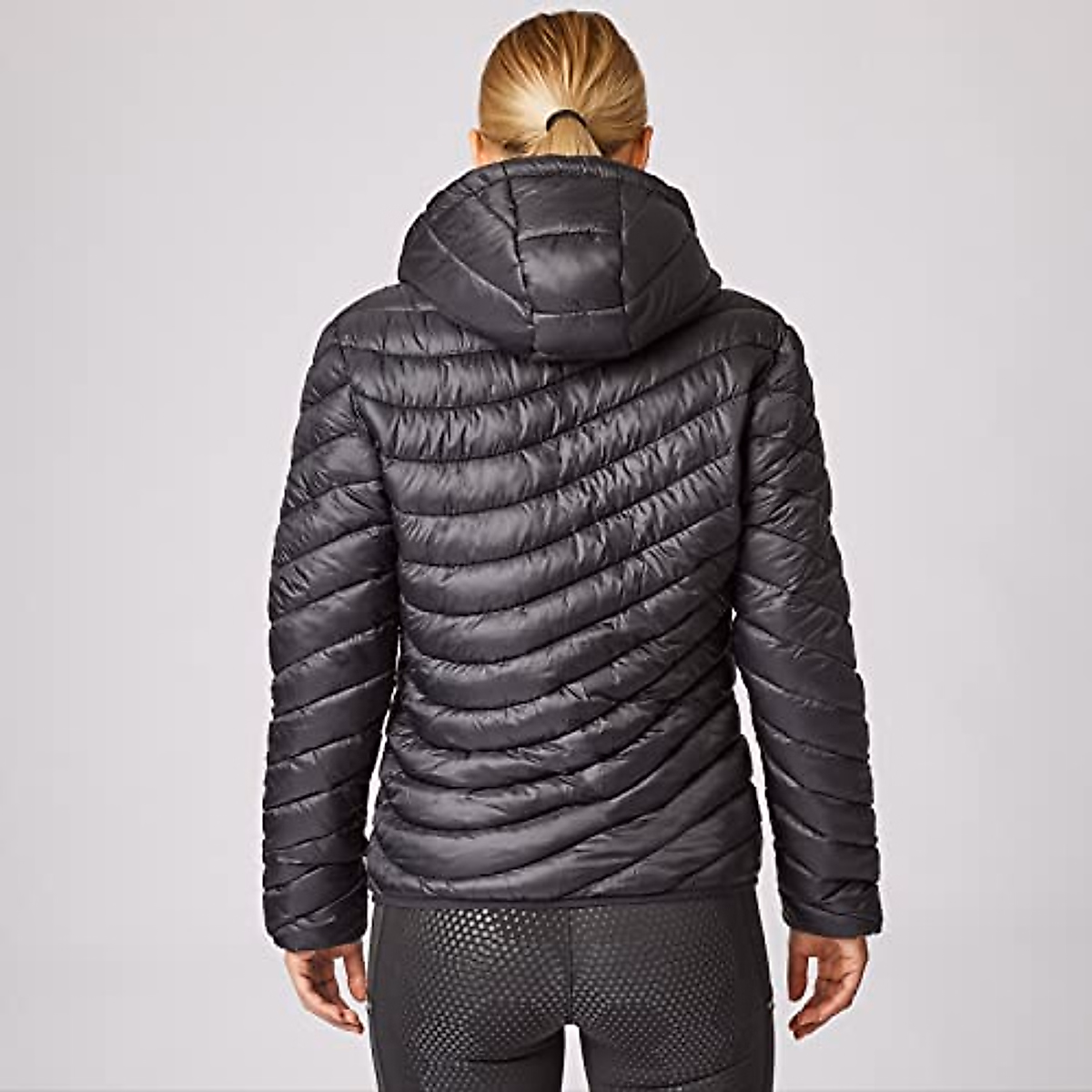 HORZE Holly Womens Fitted Padded Equestrian Horse Riding Winter Jacket - Black - 8/10