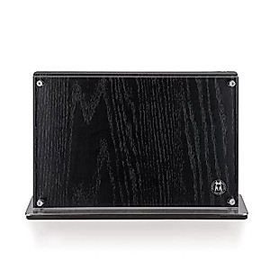 Schmidt Bros. Black Downtown Magnetic Knife Block, Ebony Stained Red Oak Schmidt-22-Series, Up to 18-Piece