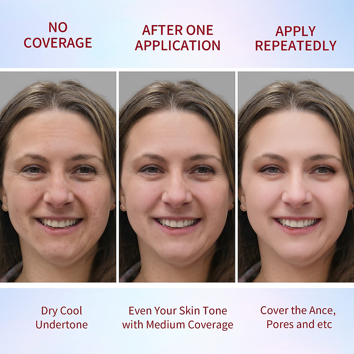 FV Foundation, Nourishing Classic Ivory Flawless Skin Lightweight Waterproof Moisturizing Concealer Lightweight Face Makeup BB Cream Liquid Foundation 1 Fl Oz(30ml) 2 Pack