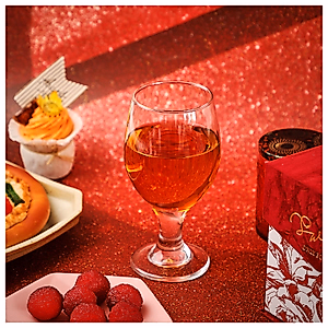 Patelai Clear Glasses 13.5 oz Water Goblet Glass Stemmed Water Glasses for Juice Wine Beer Tea Milk Cold Beverages Drinks (12 Pcs)