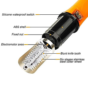 Electric Fish Scaler,Viiwuu Portable Automatic Powerful Cordless Fish Scaler Scale Scraper Remover Cleaner Skinner Kit Build in 12V Rechargeable Battery Electric Fish Scaler Remover