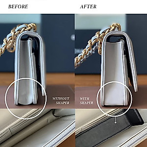 WOC Shaper with Wings, Italian Leather Base Shaper, Saver and Insert for Wallet on Chain Bags, Full Grain Italian Leather (Wine)