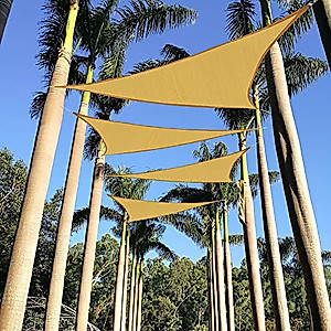 Sun Shade Sail,10'x10'x10' Triangle Sand Sail Canopy Cover with Heavy-Duty Stainless Steel Hardware Kit for Garden Patio