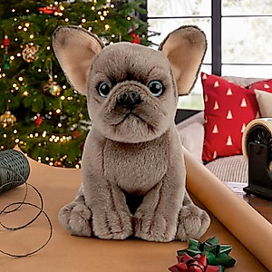 Living Nature French Bulldog Puppy Stuffed Animal | Fluffy Dog Animal | Soft Toy for Kids | 6 inches