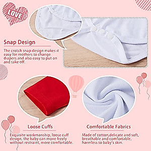 XIFAMNIY baby boy my first valentines day outfit Babies Valentine’s red pants set for Baby boys