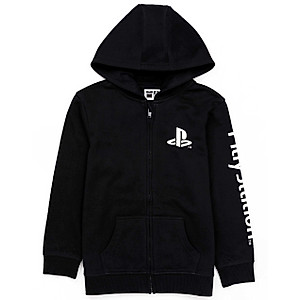 Playstation Kids Hoodie Zip Up Boys Games Logo Black Jumper Jacket 5-6 Years