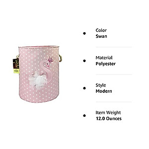 HUNRUNG Large Laundry Hamper,Cartoon Organizer Bin for Children Nursery,Toys,Laundry,Children Clothing,Gift Baskets (Swan)