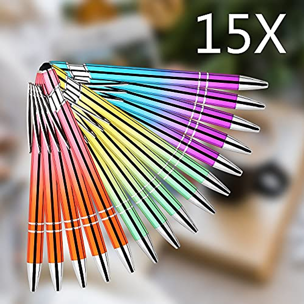 WY WENYUAN Stylus Pen for Touch Screens, Fine Point Smooth Writing Pens, Personalized Flair Colorful Pens Bulk, Black Ink 1.0 mm Journaling Pen, Cute Pens Office Supplies For Women & Men, Note Taking