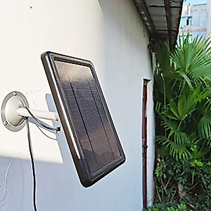 Ring Solar Panel, Ring Solar Charger for Ring Stick Up Cam 2nd & 3rd Gen, Ring Spotlight Cam Battery, 5V 4.5W Output Super Fast Charging, Waterproof (No Camera,Black 1pack)