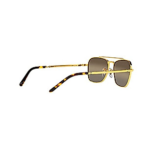 Ray-Ban RB3636 New Caravan Square Sunglasses, Legend Gold/Polarized Clear Gradient Dark Brown, 55 mm
