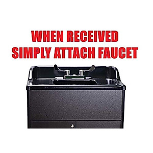 Waterworks Concession Sinks Premier Portable Handwashing Station with Hot Water - Maple