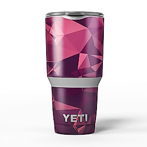 Design Skinz Dark Geometric V15 - Skin Decal Vinyl Wrap Kit Compatible with The Yeti Rambler Cooler Tumbler Cups