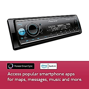 Pioneer MVH-S522BS Amazon Alexa, Pioneer Smart Sync, Bluetooth, Android, iPhone - Audio Digital Media Receiver, Black