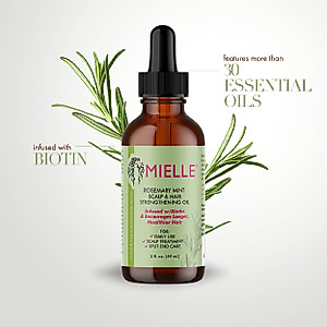 Mielle Organics Rosemary Mint Scalp & Hair Strengthening Oil and Babassu & Mint Deep Conditioner Bundle