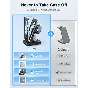 LK Charging Station for Samsung 3 in 1 Charger Station Wireless Charger for Galaxy Watch 5 Pro/4/3/Active 2/1, for Samsung S24 Ultra Plus S23 S22 S21 S20 Z Flip Fold 5 4 3 Galay Buds