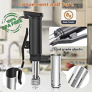 OOIIOR Sous Vide Cooker, 1100W & WIFI Sous Vide Machine IPX7 Waterproof, Fast-Heating Precision Immersion Circulator with Accurate Temperature and Time Control, APP with Recipes