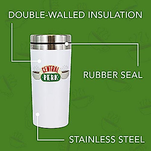 Paladone FRIENDS Central Perk Travel Mug, Insulated Stainless Steel, 450ml