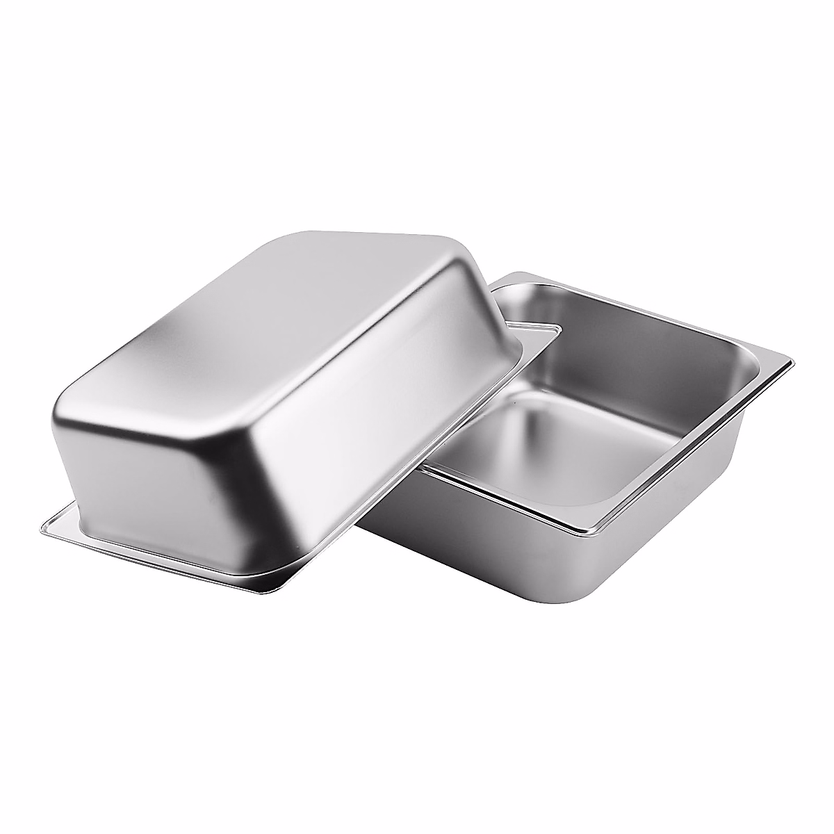 SENJEOK 4 Pack 1/2 Hotel Pans, 4 Inch Deep Steam Table Pan Half Size, 201 Stainless Steel Restaurant Pan, Anti Jam Steam Pan for Buffet Event Catering Supplies