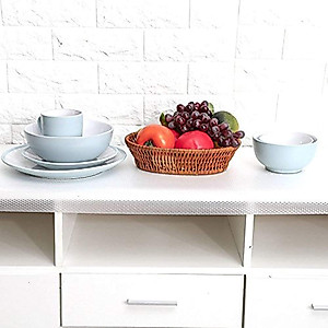 3 Pack 12 Inch x 59 Inch EVA Shelf Drawer Liner, Transparent Non-Adhesive Cupboard Cabinet Non-Slip Mat, Anti-Frost, Waterproof, Can Be Cutting to Any Size