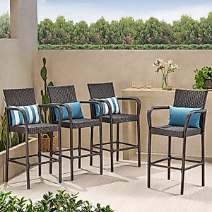 Christopher Knight Home Delfina Barstool Set, 4-Pcs Set, Multibrown