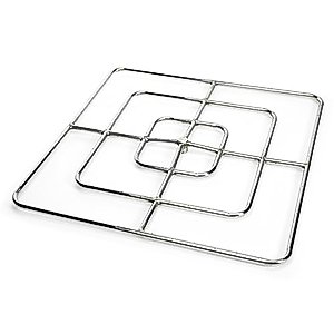 HPC Fire Square Stainless Steel Fire Pit Burner (FRSSQ-36-NG), 36x36-Inch, Natural Gas