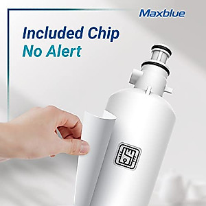Maxblue Replacement for GE® RPWFE®, RPWF (with CHIP) Refrigerator Water Filter, Compatible with WSG-4, WF277, GFE28GMKES, PFE28KBLTS, GFD28GSLSS, PWE23KSKSS, GYE22HMKES, DFE28JSKSS, 2 Filters