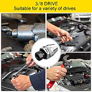 DEWILL Broken Bolt Remover, Stud Extractor Tool to Locks and Removes 1/4-Inch to 1/2-Inch Rounded Studs, Hexagonal Flat - Suitable for Rust, Painted, Damaged Waste Bolts