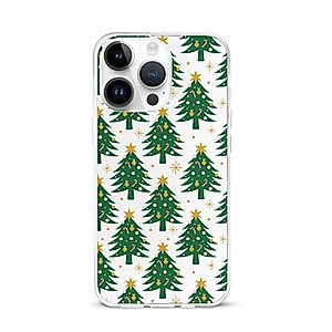 Niapessel Compatible with iPhone 15 Pro Max Case Merry Christmas Tree Print Shockproof Protective Phone Cases Slim Thin Cover TPU for Women Men Boys Girls
