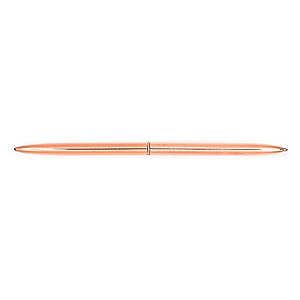 Rose Gold Pens with Black Ink | Luxury Ballpoint Gold Pen Set of 6 in Glossy White Gift Box | Gold Office Supplies for Women Men - Slim Nice Pens for Writing (Rose Gold/Black Ink)
